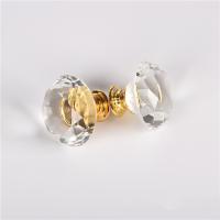 China 2025 Crystal Diamond Shape Kitchen Bedroom Hotel Cabinet Handles Knobs with Easy Installation for sale