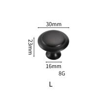 China Modern Silver Black Drawer Handle and Knob Plating Round Cabinet Knobs for Furniture for sale