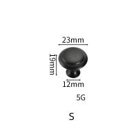 China Modern Silver Black Drawer Handle and Knob Plating Round Cabinet Knobs for Furniture for sale