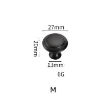 China Modern Silver Black Drawer Handle and Knob Plating Round Cabinet Knobs for Furniture for sale