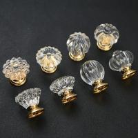 China Diamond Crystal Handles Single Hole Pots Lids Top Beads Wardrobe Doors Acrylic Plastic Furniture Drawers  Handles for Bedroom for sale