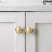 China Factory Brass Cabinet Door Knob with Simple Handle for Bathroom Hotel Living Room Furniture Quality Drawer Hardware Pull for sale