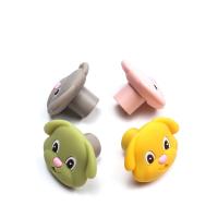 China Single-Hole Cartoon Silicone Furniture Handles Cute Anti-Collision Drawer and Door Handles for Children's Cabinets Wardrobes for sale