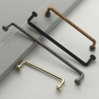 China Thickened Handles New Chinese Retro American Hardware Cabinets Wardrobes Handles Bronze Simple Vintage Style Small Handles for sale