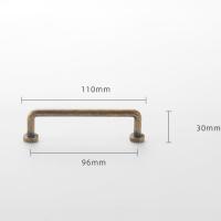 China Thickened Handles New Chinese Retro American Hardware Cabinets Wardrobes Handles Bronze Simple Vintage Style Small Handles for sale