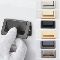 China Drawers Bedside Tables with Concealed Buttons Flat Invisible Handles Surface-Mounted Wardrobes-No Perforations Wardrobe Handles for sale