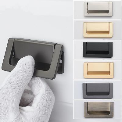 China Drawers Bedside Tables with Concealed Buttons Flat Invisible Handles Surface-Mounted Wardrobes-No Perforations Wardrobe Handles for sale