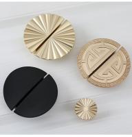 China Semi-Circular Handles Aluminium Luxury Shoe Cabinets Wardrobe Door Handles Black Round Triangle Furniture Handles for sale