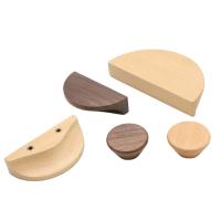 China Factory Wholesale Half Round Handle Cabinet Door Drawer Cabinet Wooden Handle Wardrobe Double Door Round Half Handle for sale