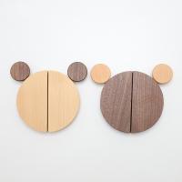 China Factory Wholesale Half Round Handle Cabinet Door Drawer Cabinet Wooden Handle Wardrobe Double Door Round Half Handle for sale