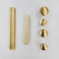 China Modern Simple Light Luxury Brass Cabinet Handles Nordic Wardrobe Cabinet Drawers Gold Cabinet Door Handle L-Shaped for sale