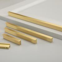 China Modern Simple Light Luxury Brass Cabinet Handles Nordic Wardrobe Cabinet Drawers Gold Cabinet Door Handle L-Shaped for sale