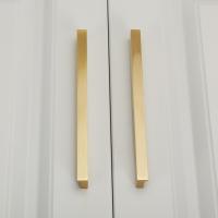 China Modern Simple Light Luxury Brass Cabinet Handles Nordic Wardrobe Cabinet Drawers Gold Cabinet Door Handle L-Shaped for sale