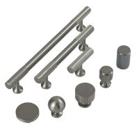 China Modern Nordic Brass Solid Handle Vertical Knurled Vintage Handle for Kitchen Cabinets Dresser & Wardrobe Shoe Cupboard for sale