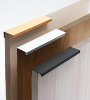 China Customized Aluminum Edge Handle Furniture Hardware Kitchen Cabinet Door Handles for sale