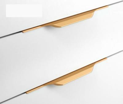 China Furniture Hardware Modern Drawer Handles Aluminum Pull Profile Handles for Cabinets Stainless Steel Pasek for sale