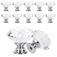 China Living Room Kitchen Bedroom Colored Knobs Glass Acrylic Cabinets Handles for sale