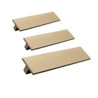 China Minimalistic Champagne Cabinet Pulls Rectangular 7 Inches Decorative Drawer Handle and Knob T-type for sale