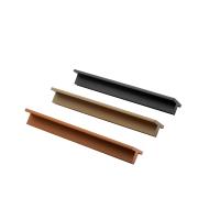 China Minimalistic Champagne Cabinet Pulls Rectangular 7 Inches Decorative Drawer Handle and Knob T-type for sale