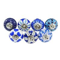 China Latest Multi Color Ceramic Round Cabinet Knobs Zinc Drawer Cabinet Door Handle for sale