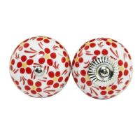 China Latest Multi Color Ceramic Round Cabinet Knobs Zinc Drawer Cabinet Door Handle for sale