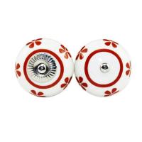 China Latest Multi Color Ceramic Round Cabinet Knobs Zinc Drawer Cabinet Door Handle for sale