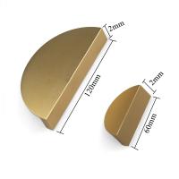 China New Brass Drawer Handles Half Moon Handles Hardware Accessories Pulls for Doors for sale