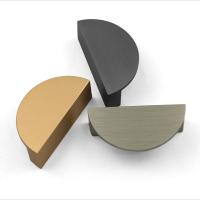 China Luxe Modern Brass Half Moon-shaped Cabinet  Aluminum Handles Semicircle Furniture Handle and Knobs Zinc for sale