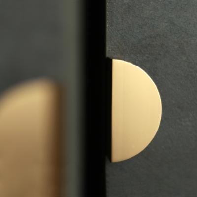 China Hot Sale Luxe Half Moon-shaped Modern Metal Cabinet Aluminum Handles Half Circle Furniture Handle and Knobs Zinc for sale