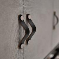 China Racyle Classic Furniture Leather Drawer Handles Single Double Hole Pull Knobs for sale