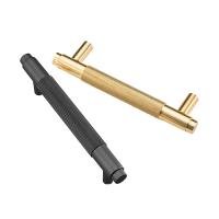 China Classic Emboss T Handle Pull Dresser Knobs Handle Luxury Zinc Alloy Furniture Kitchen Cabinet Pull Handle Drawer for sale