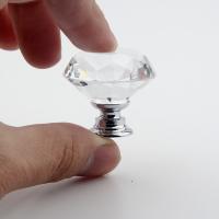 China Racyle Crystal Knobs Drawer Knob  Furniture High Transparency Diamond Glass Drawer Knobs for sale