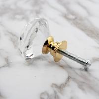 China Racyle Crystal Knobs Drawer Knob  Furniture High Transparency Diamond Glass Drawer Knobs for sale
