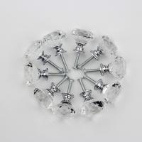 China Racyle Crystal Knobs Drawer Knob  Furniture High Transparency Diamond Glass Drawer Knobs for sale