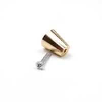China Simple Modern 20mm Drawer Gold Knobs Hardware Circular Cone Kitchen Cabinet Knobs for sale