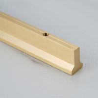 China Modern Solid Brushed Brass T-Shaped Handle Brushed Gold Wardrobe Kitchen Cabinet Pull for Furniture Drawer Santaya Model 8801 for sale
