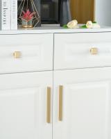 China Modern Solid Brushed Brass T-Shaped Handle Brushed Gold Wardrobe Kitchen Cabinet Pull for Furniture Drawer Santaya Model 8801 for sale