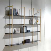 China Factory Top Bookshelf Display Rack Floating Shelf Wall Mounted Aluminium Shelf for sale