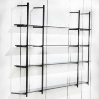 China Nordic Styles Living Room Metal Wrought Aluminum Wall Decorations Ins Home Bedroom Decor Wall Hanging Shelf for sale