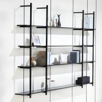 China Nordic Styles Living Room Metal Wrought Aluminum Wall Decorations Ins Home Bedroom Decor Wall Hanging Shelf for sale