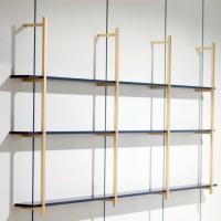 China Nordic Styles Living Room Metal Wrought Aluminum Wall Decorations Ins Home Bedroom Decor Wall Hanging Shelf for sale