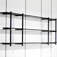 China Metal Floating Ladder Bookshelf Wall Mount Bookcase Home Office School Panel Floating Home Furniture Storage for sale