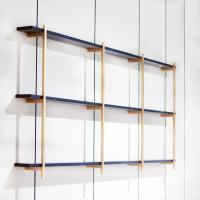 China Metal Floating Ladder Bookshelf Wall Mount Bookcase Home Office School Panel Floating Home Furniture Storage for sale