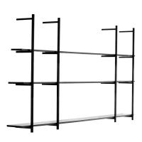 China Modern Metal Floating Shelf Design Bookshelves Metal Wood Bookcase Home Bookcase for sale