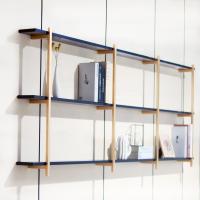 China Modern Metal Floating Shelf Design Bookshelves Metal Wood Bookcase Home Bookcase for sale