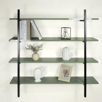 China New Design Aluminum Metal Wood Wall Shelf Storage Kid Book Shelf for Living Room for sale