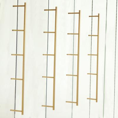 China XinJun Factory New Design Luxury Gold Aluminum Wall Mounted Shelf for sale