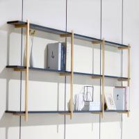 China XinJun Factory New Design Luxury Gold Aluminum Wall Mounted Shelf for sale
