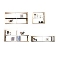 China Custom Modern Home Decor Cube Plants Shelf Wholesale Aluminum Hanging Wall Mount Bookcase for Bedroom and Kitchen Use for sale