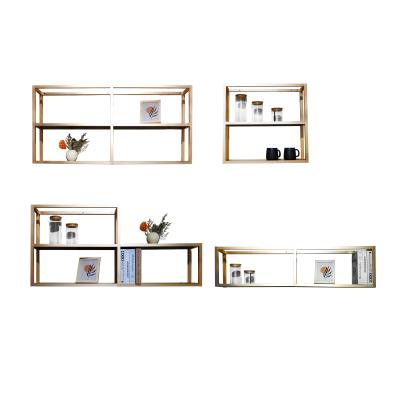 China Custom Modern Home Decor Cube Plants Shelf Wholesale Aluminum Hanging Wall Mount Bookcase for Bedroom and Kitchen Use for sale